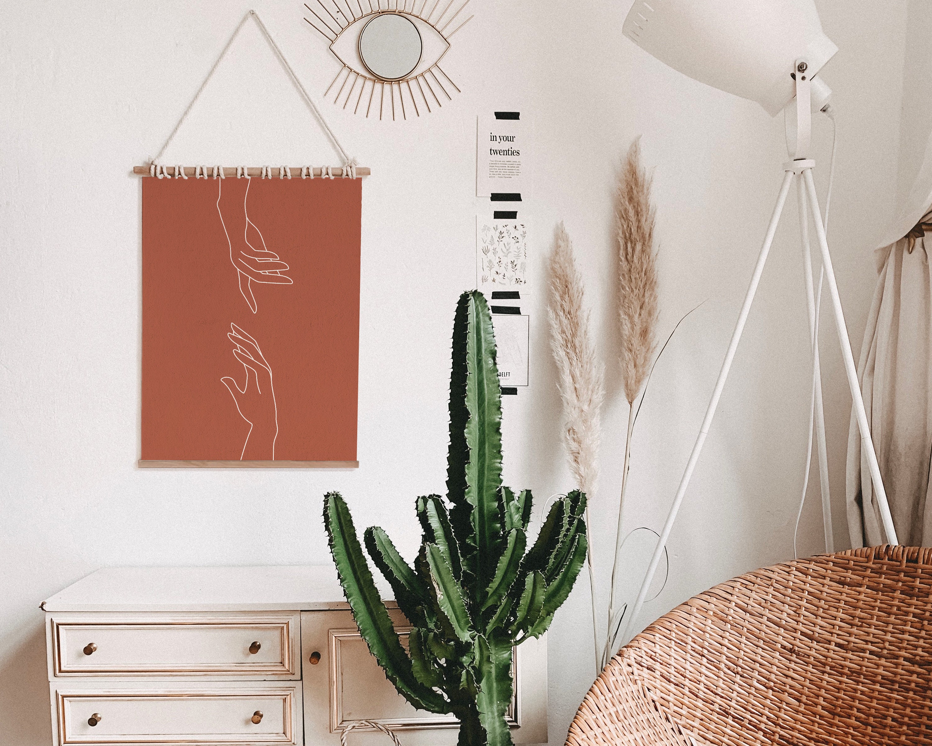 Reaching Hands Art Print | Line Art Hands | Drawing of Hands | Female ...
