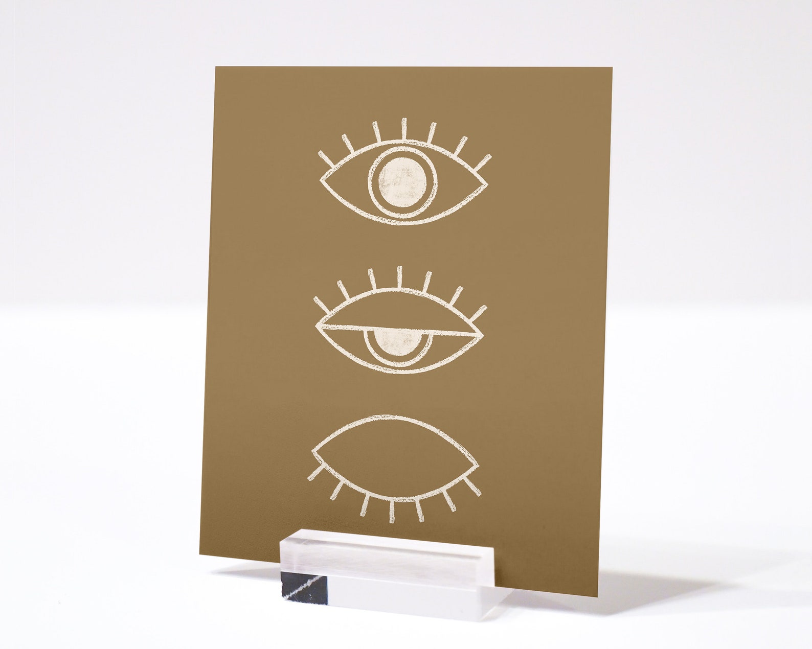 Closing Eye Art Print | Minimal Line Art Eye Poster | Eyelash Eye Wall ...