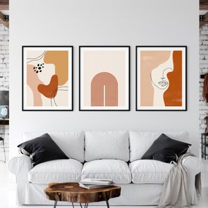 Terra Color Art Set of 3 Prints Earth Tone Poster Bundle Printable ...