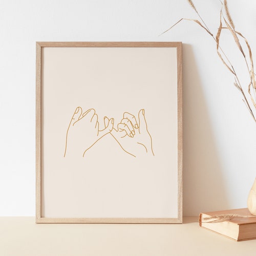 Pinky Swear Art Print Pinky Promise Hands Poster Hands - Etsy