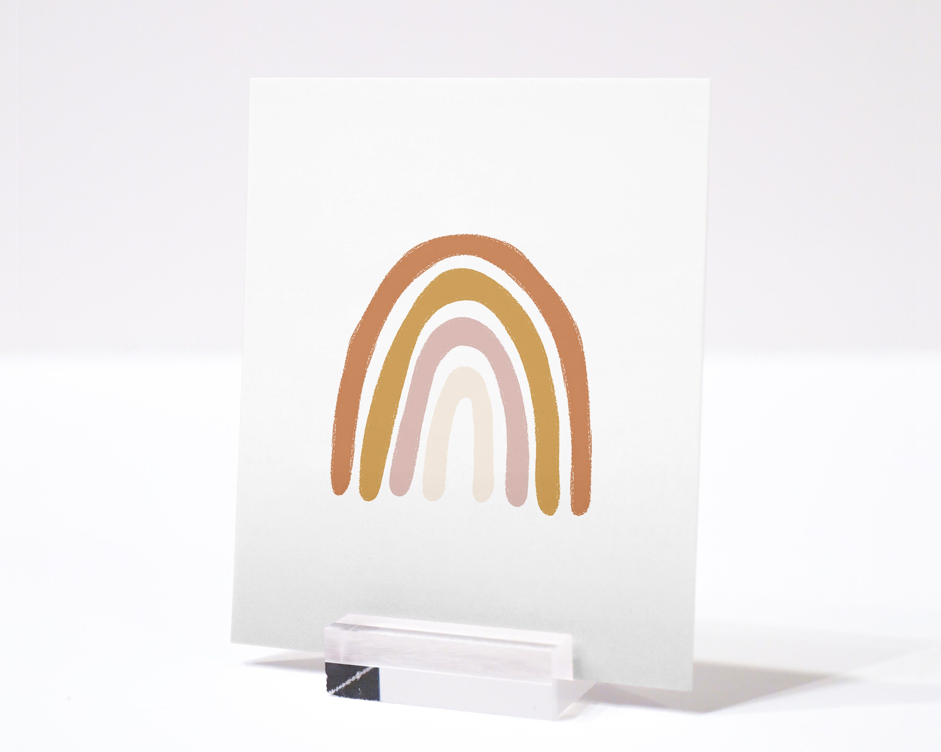 Rust Rainbow Art Print Earth Tone Poster Minimal Wall Art - Etsy