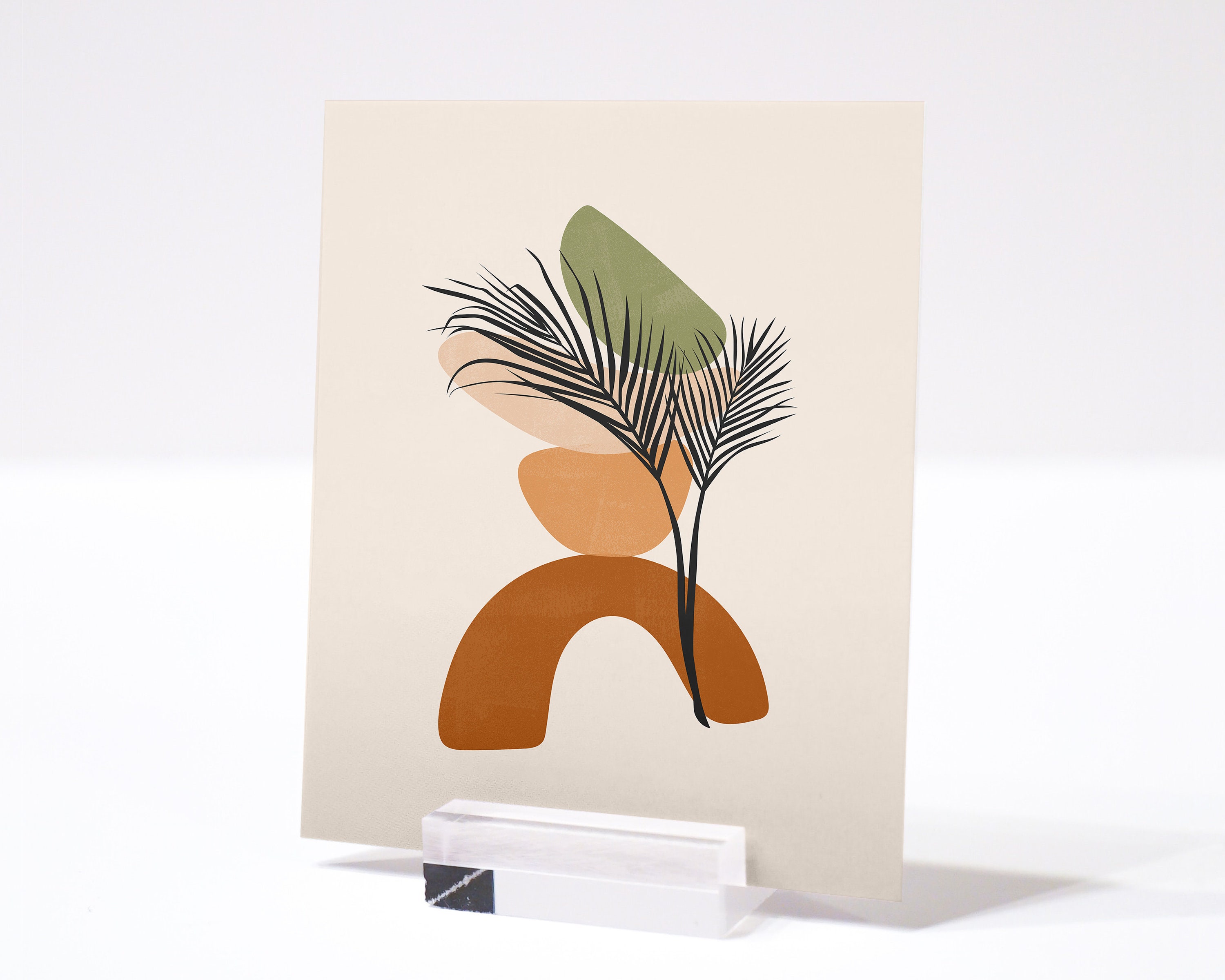 Modern Palm Art Print Palm Fronds Poster Abstract Tropical | Etsy