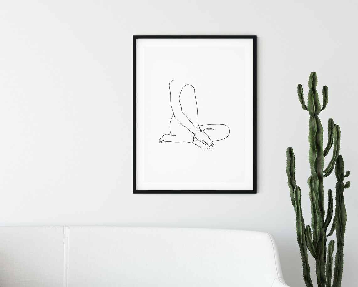 Legs Line Drawing Art Print Woman Body Illustration | Etsy