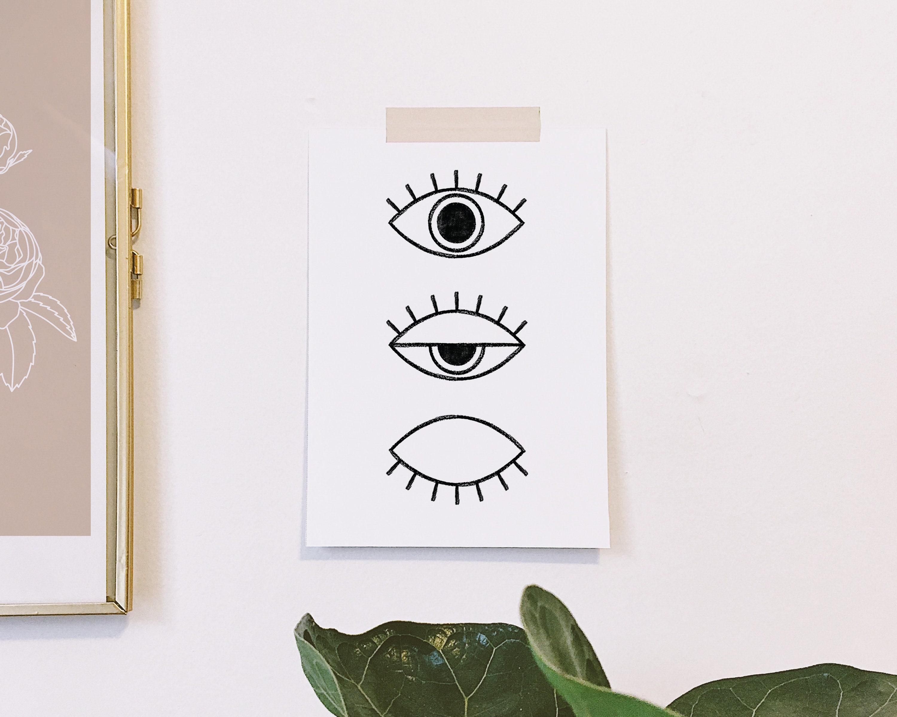 Line Drawing Eye Art Print Minimal Line Art Eye Poster | Etsy