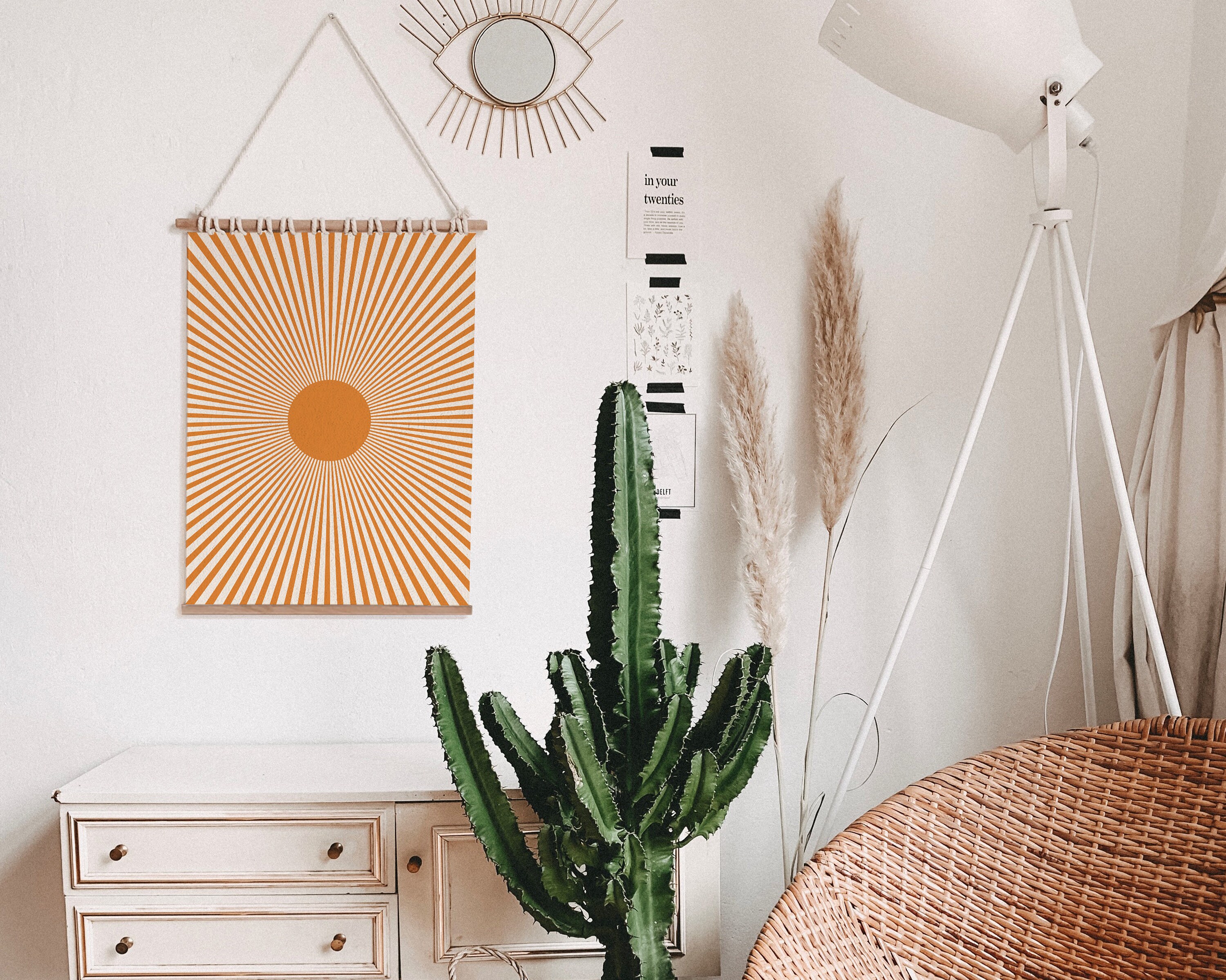 Bright Sun Art Print Abstract Sun Rays Wall Print | Etsy