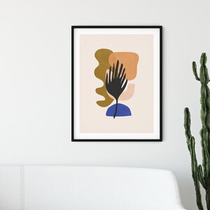 Minimalist Shapes Art Print | Simple Color Blocking Poster | Modern ...