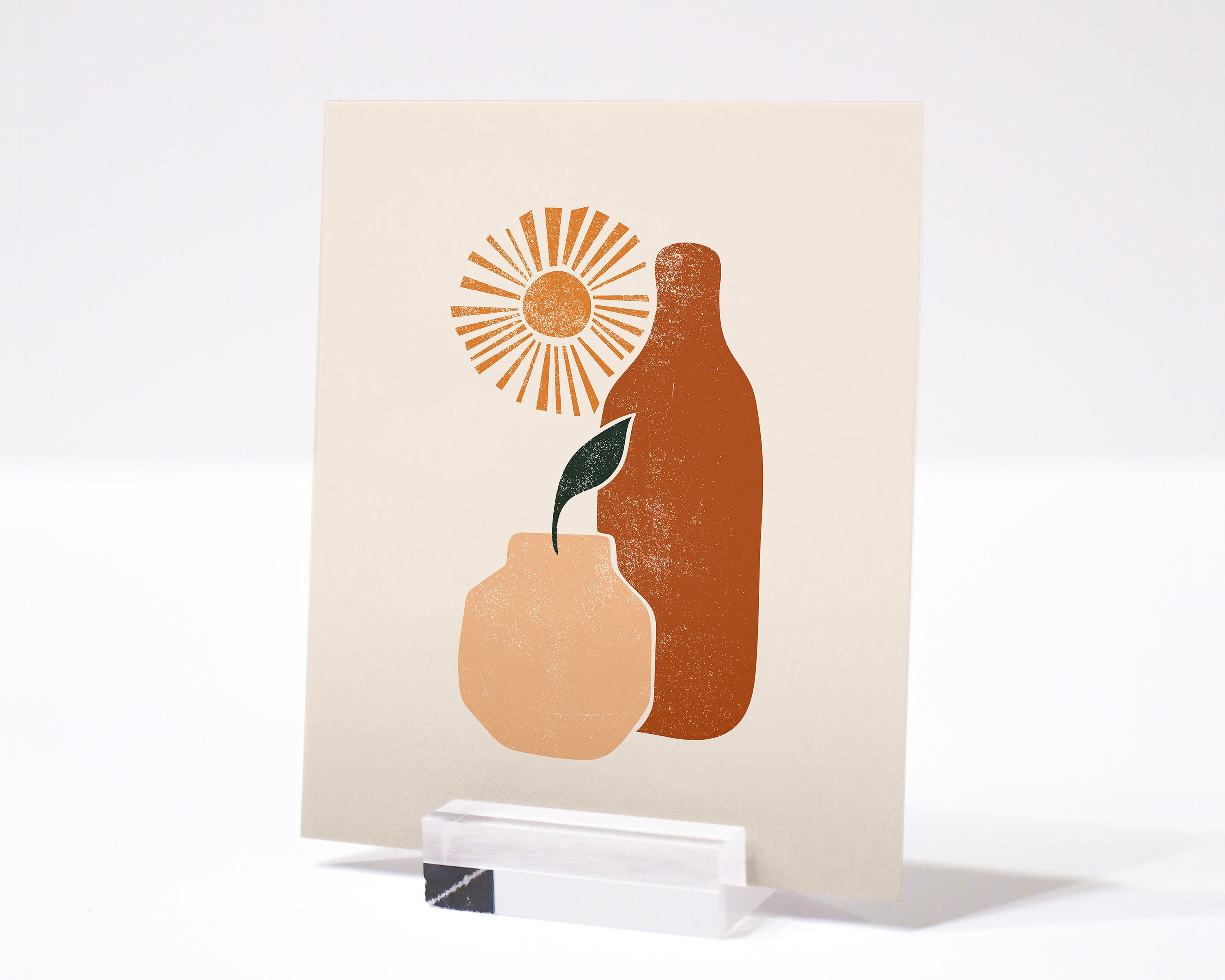 Sun Still Life Art Print Minimal Terra Poster Terracotta - Etsy