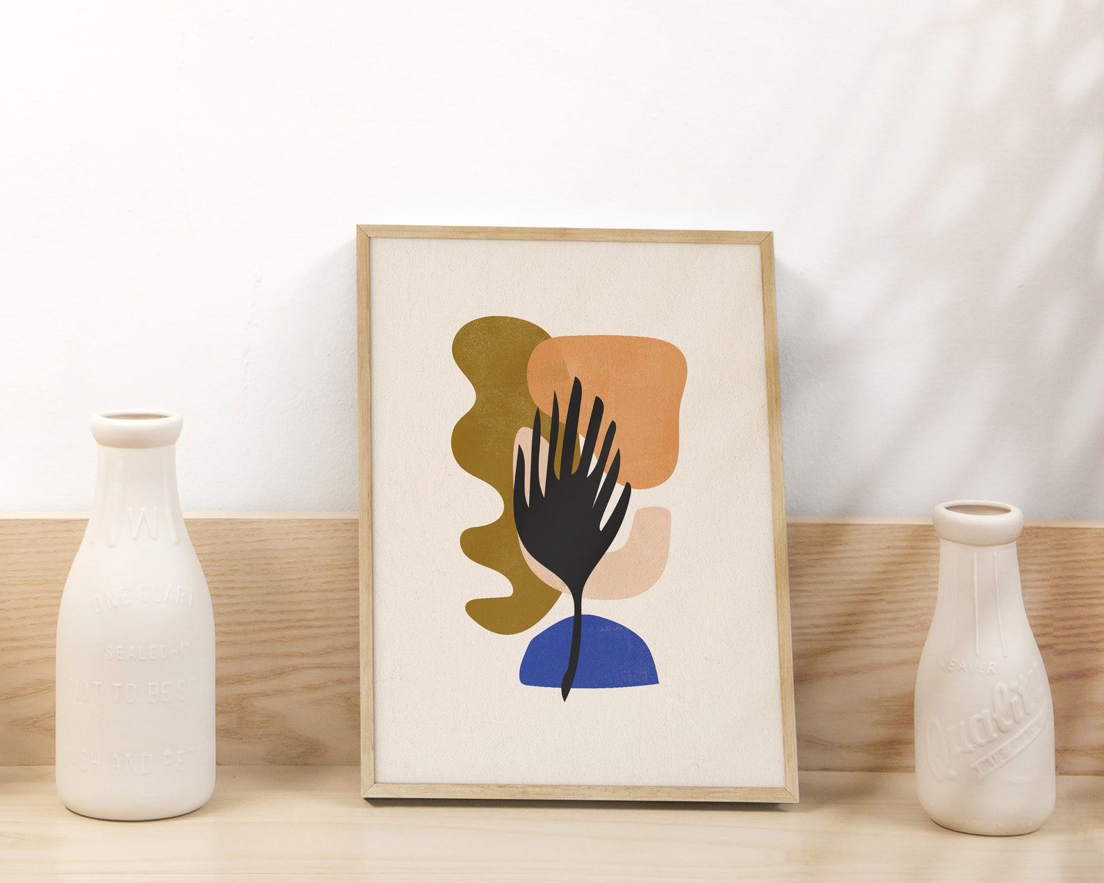 Minimalist Shapes Art Print Simple Color Blocking Poster | Etsy