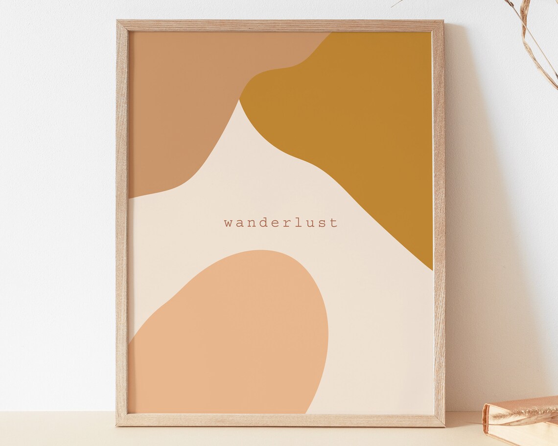 Warm Tone Travel Art Set of 5 Prints Wanderlust Quote Poster - Etsy