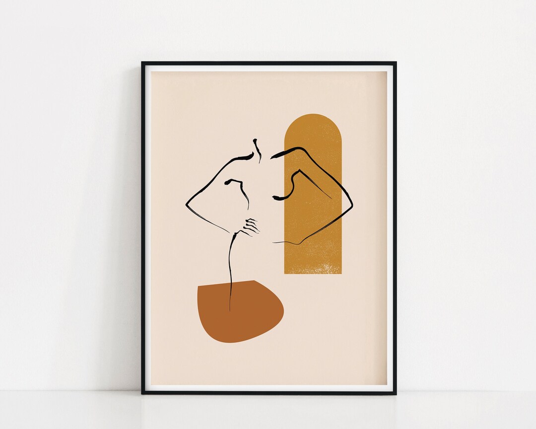 Minimal Female Figure Art Print Woman Body Black Line Art - Etsy