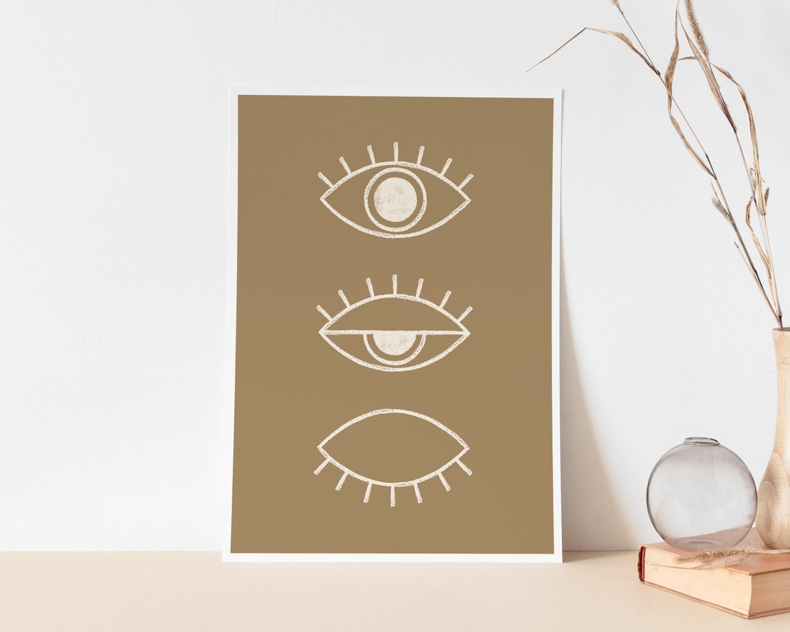 Closing Eye Art Print | Minimal Line Art Eye Poster | Eyelash Eye Wall ...