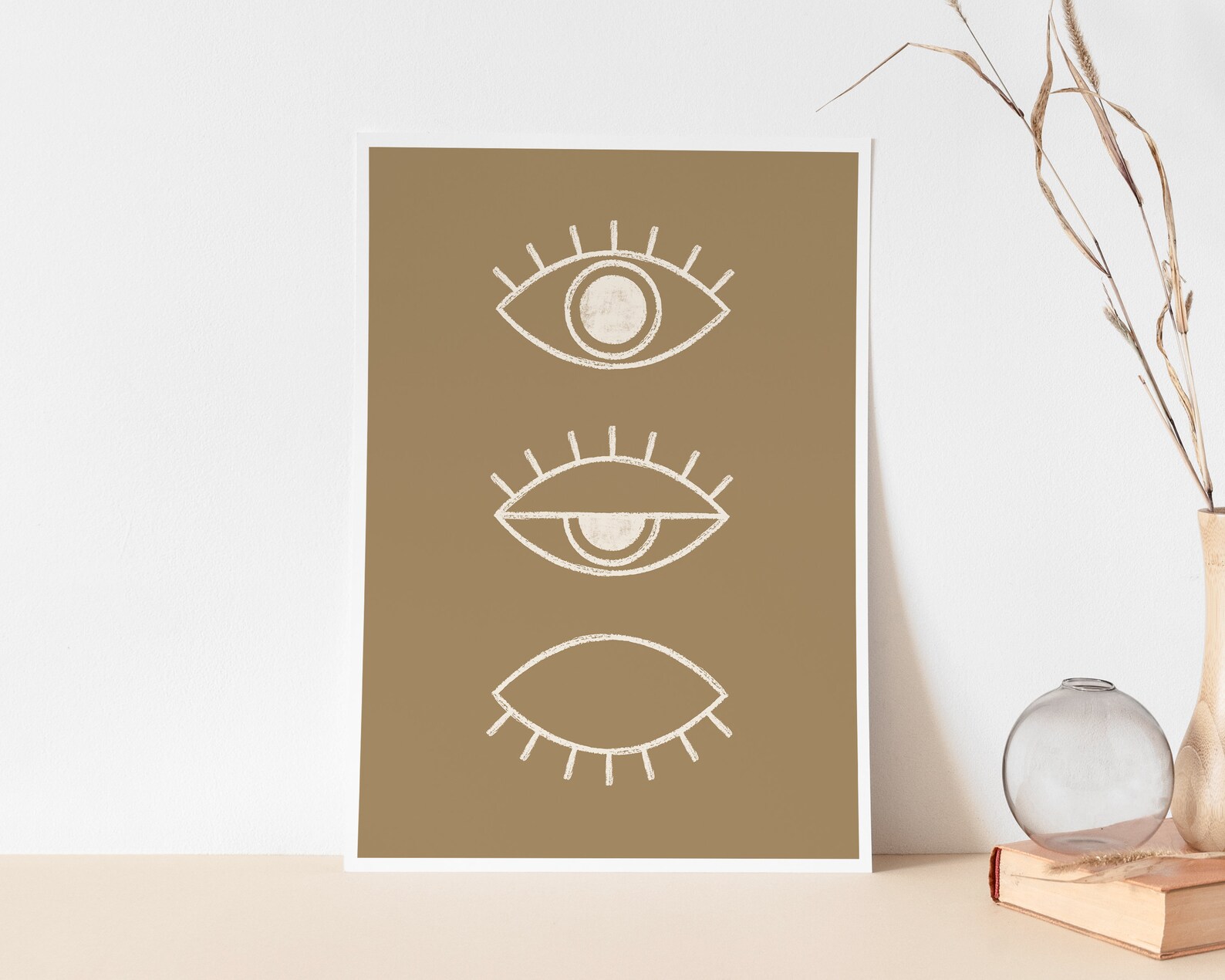 Closing Eye Art Print | Minimal Line Art Eye Poster | Eyelash Eye Wall ...