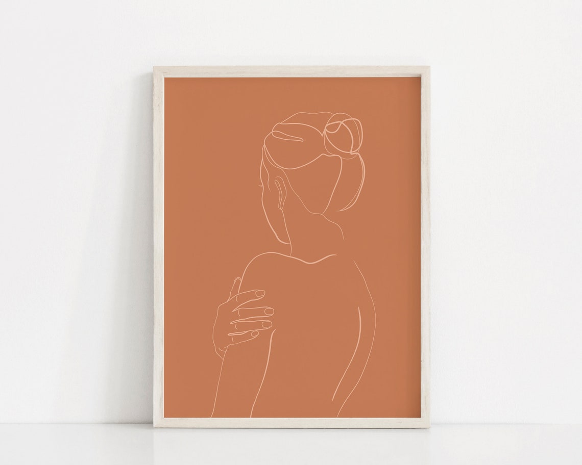 Fine Line Female Art Print | Simple Line Artwork | Woman Illustration ...