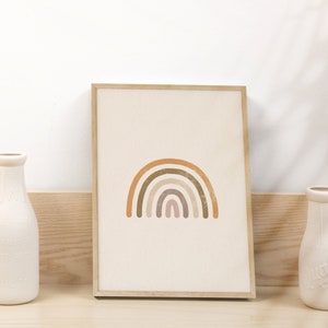 Boho Rainbow Art Print | Minimalist Rainbow Poster | Nursery Printable ...