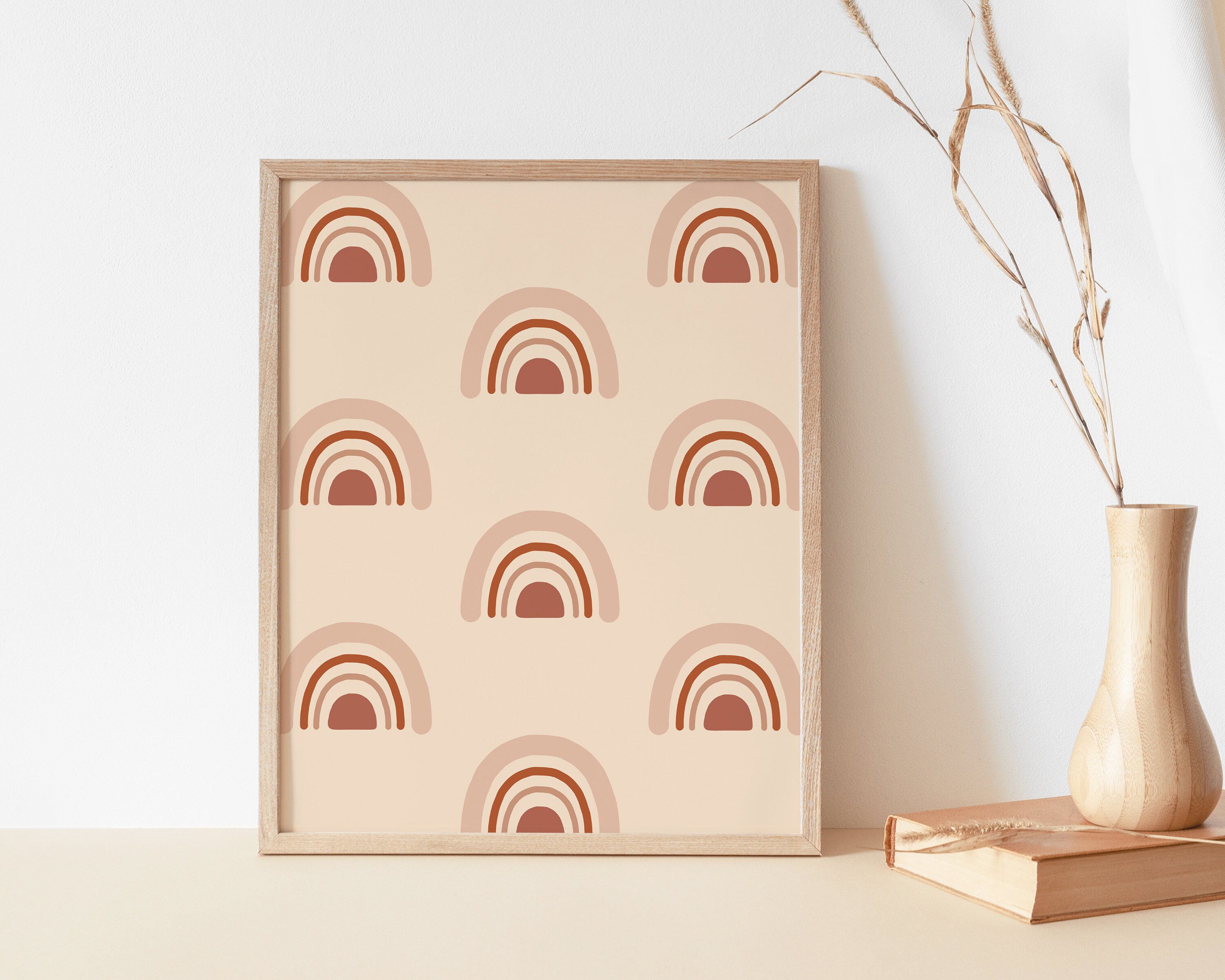 Repeating Rainbow Art Print Rainbow Pattern Printable | Etsy