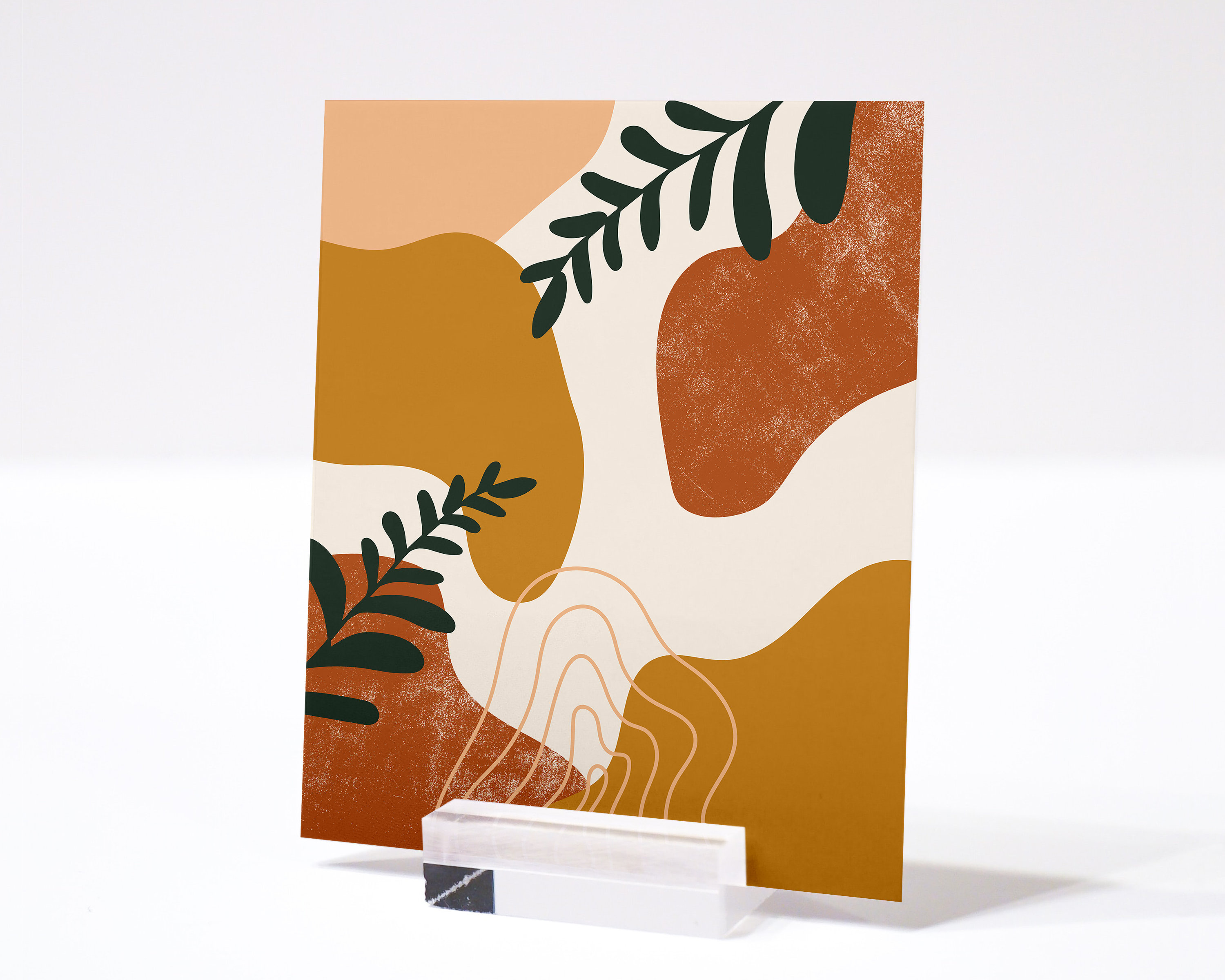 Random Shapes Art Print | Minimal Abstract Wall Art | Blobs of Color ...