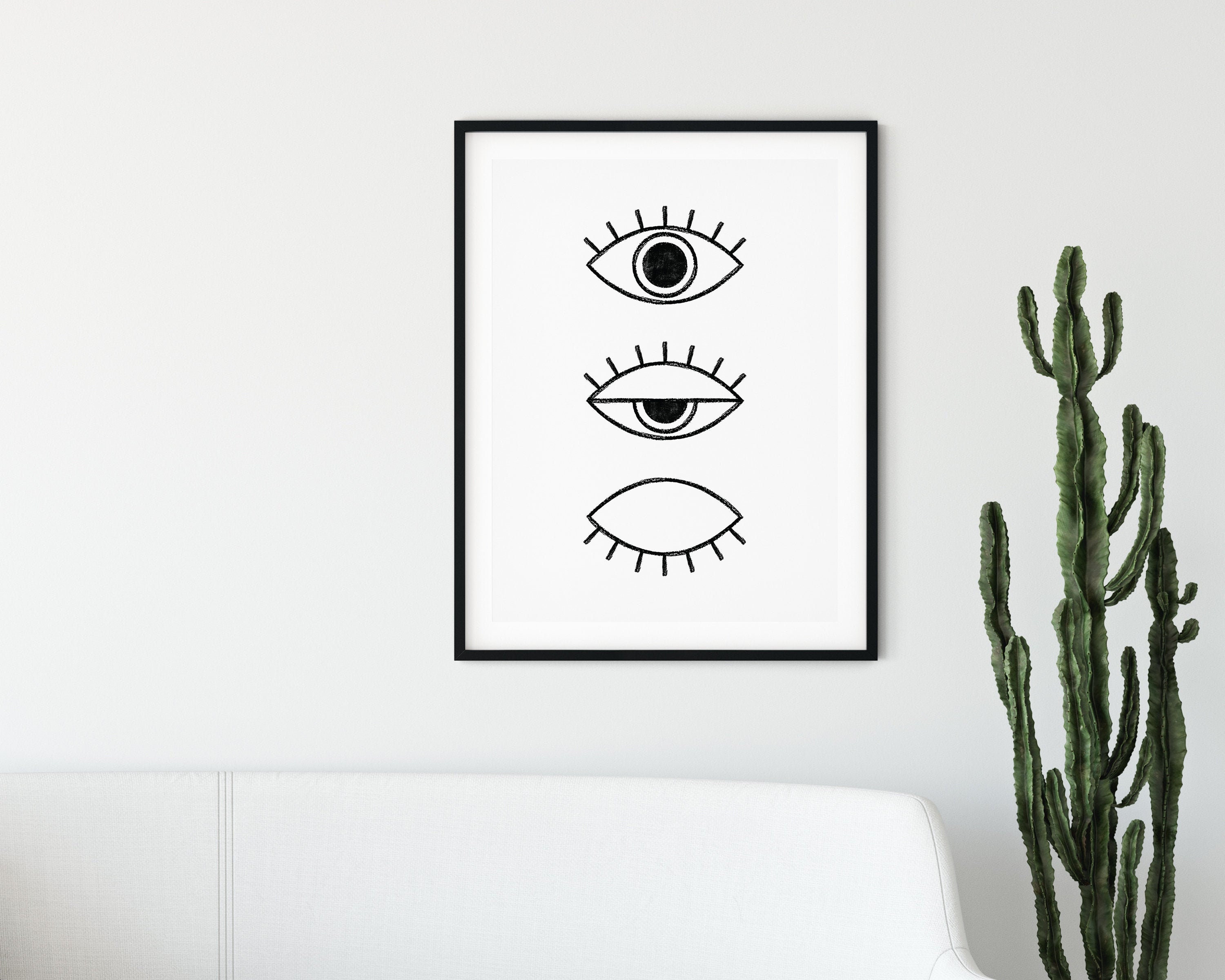 Line Drawing Eye Art Print Minimal Line Art Eye Poster | Etsy