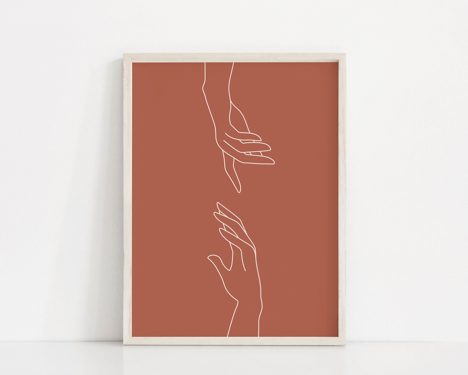 Reaching Hands Art Print Line Art Hands Drawing of Hands - Etsy