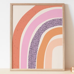 Retro Groovy Art Set of 5 Prints | Pastel 70s Gallery Wall | Colorful ...