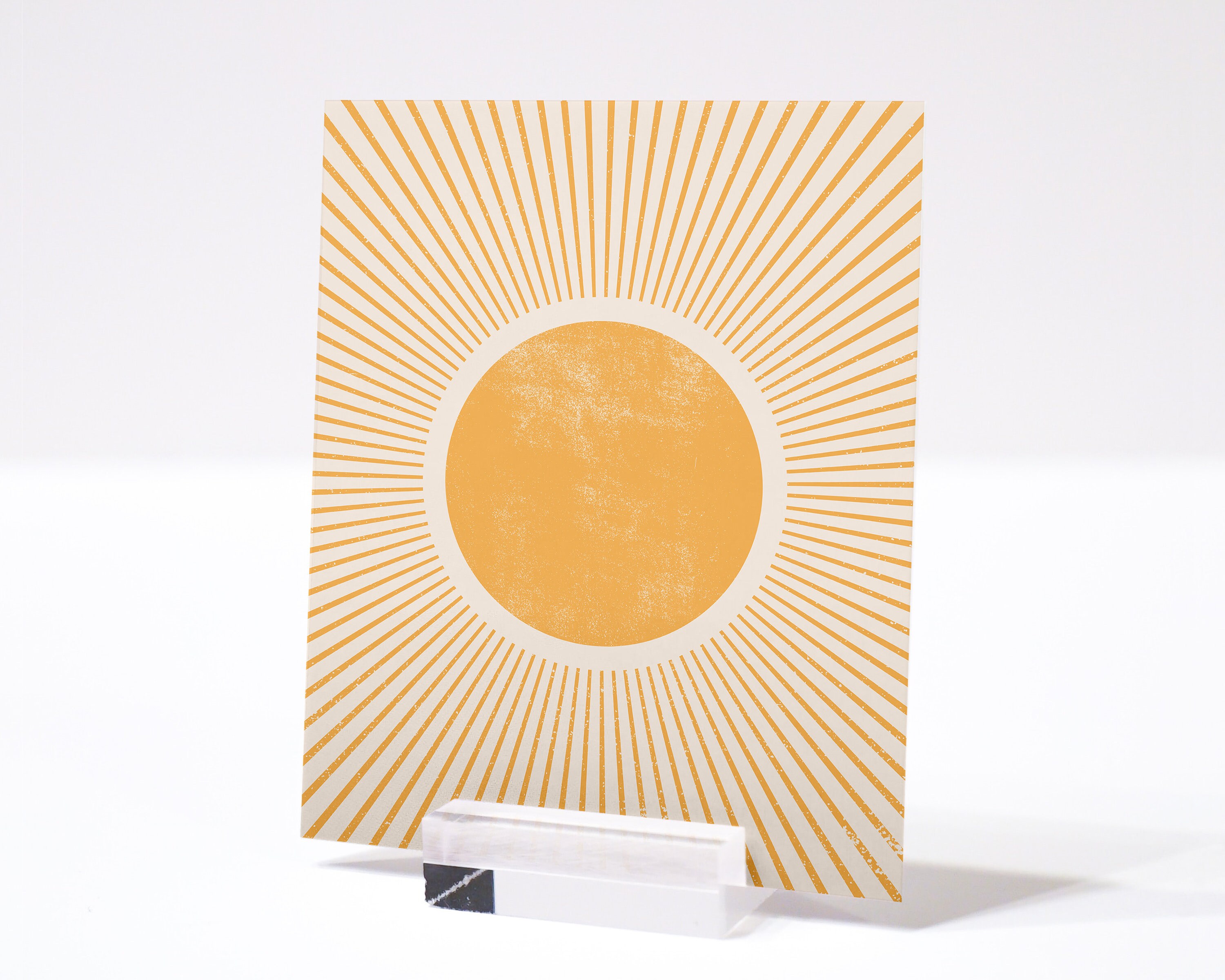 Large Sun Art Print Abstract Sun Wall Art Sun Rays Circle | Etsy