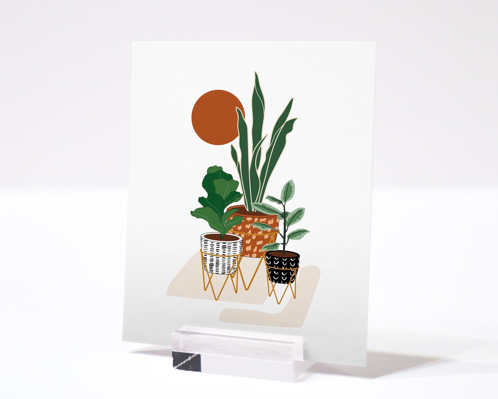 Planter Art Print Potted Plant Poster House Plants Wall | Etsy