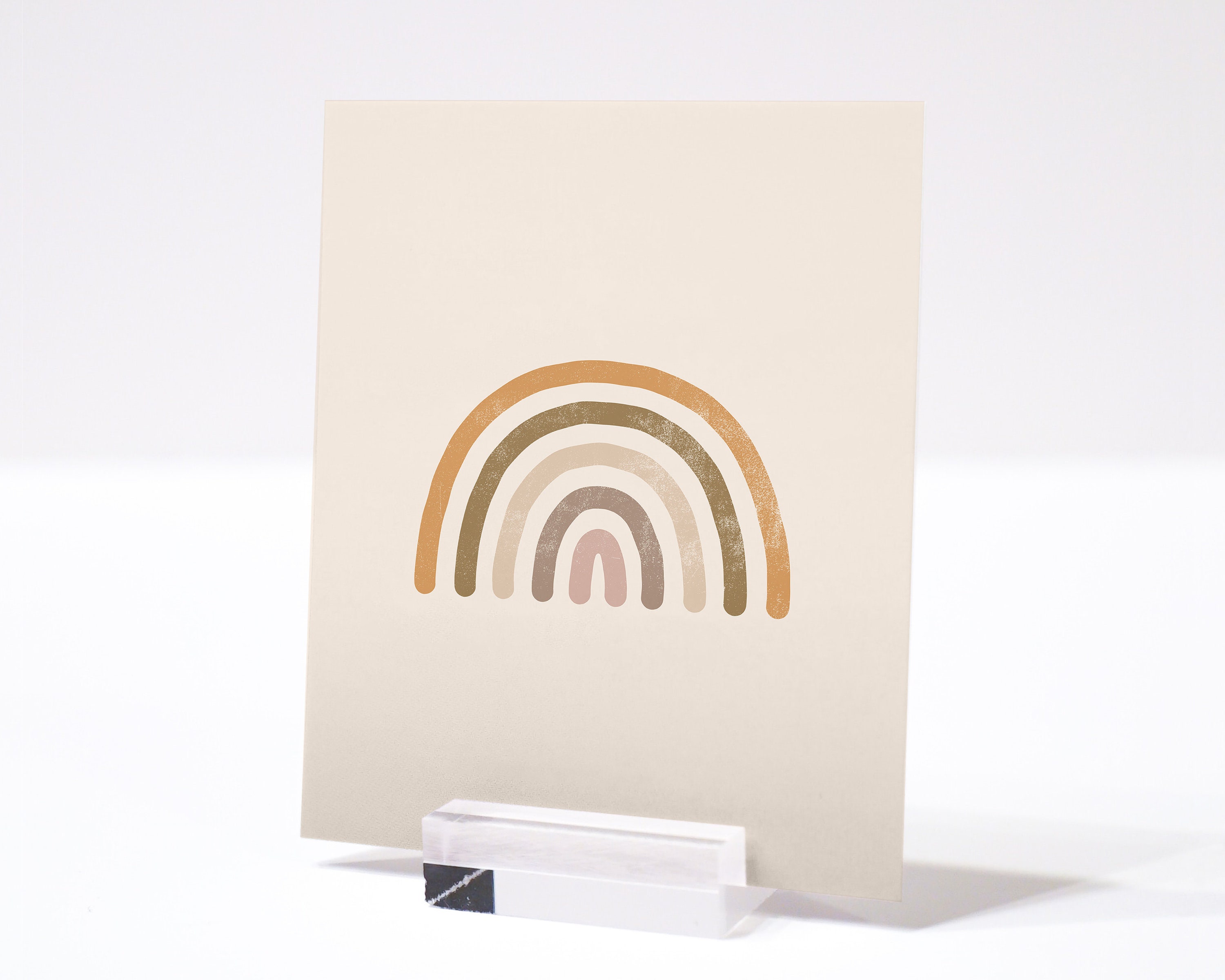 Boho Rainbow Art Print Minimalist Rainbow Poster Nursery - Etsy