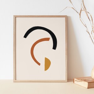 Minimal Shapes Art Print | Abstract Shape Wall Print | Scandinavian ...