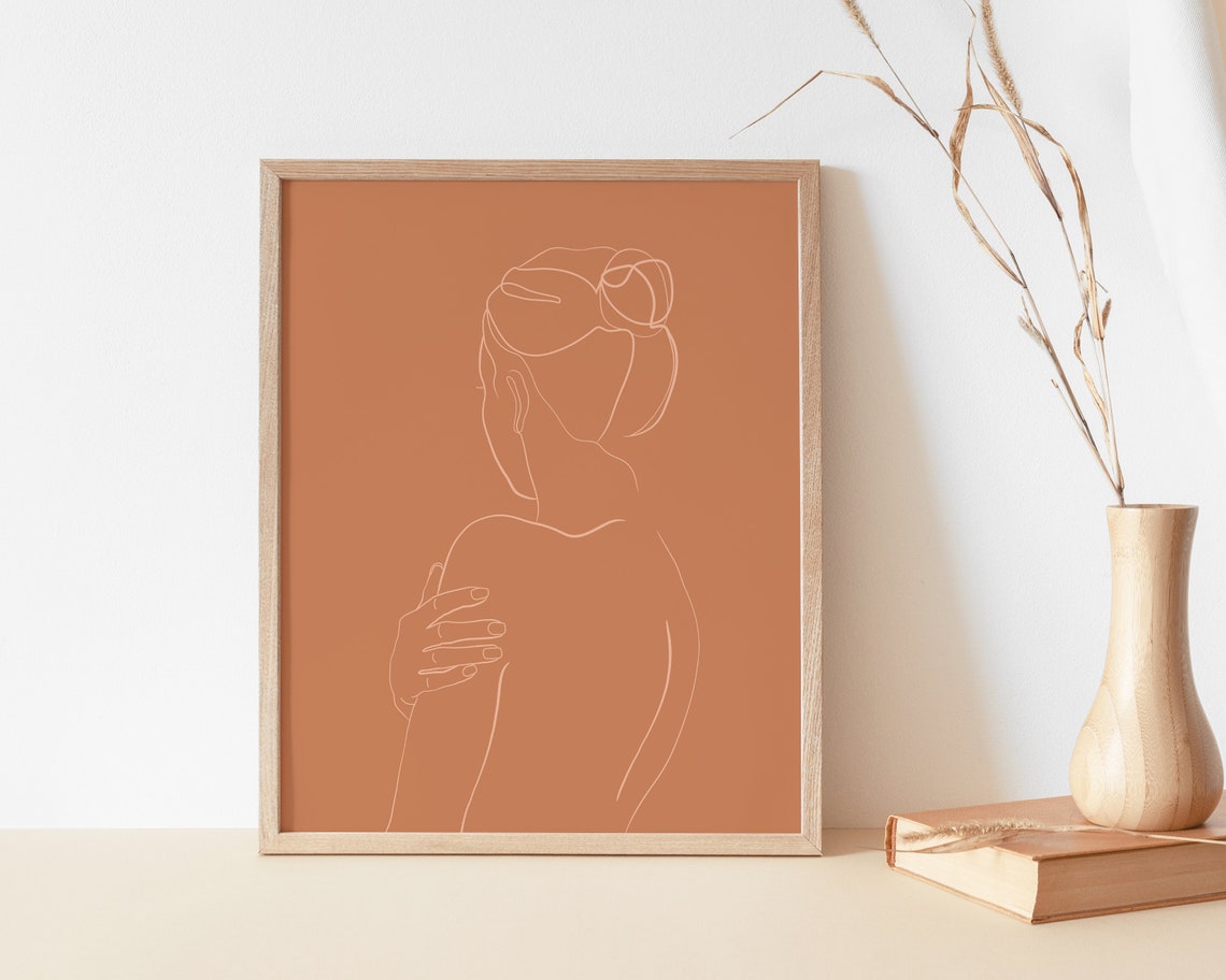 Fine Line Female Art Print | Simple Line Artwork | Woman Illustration ...