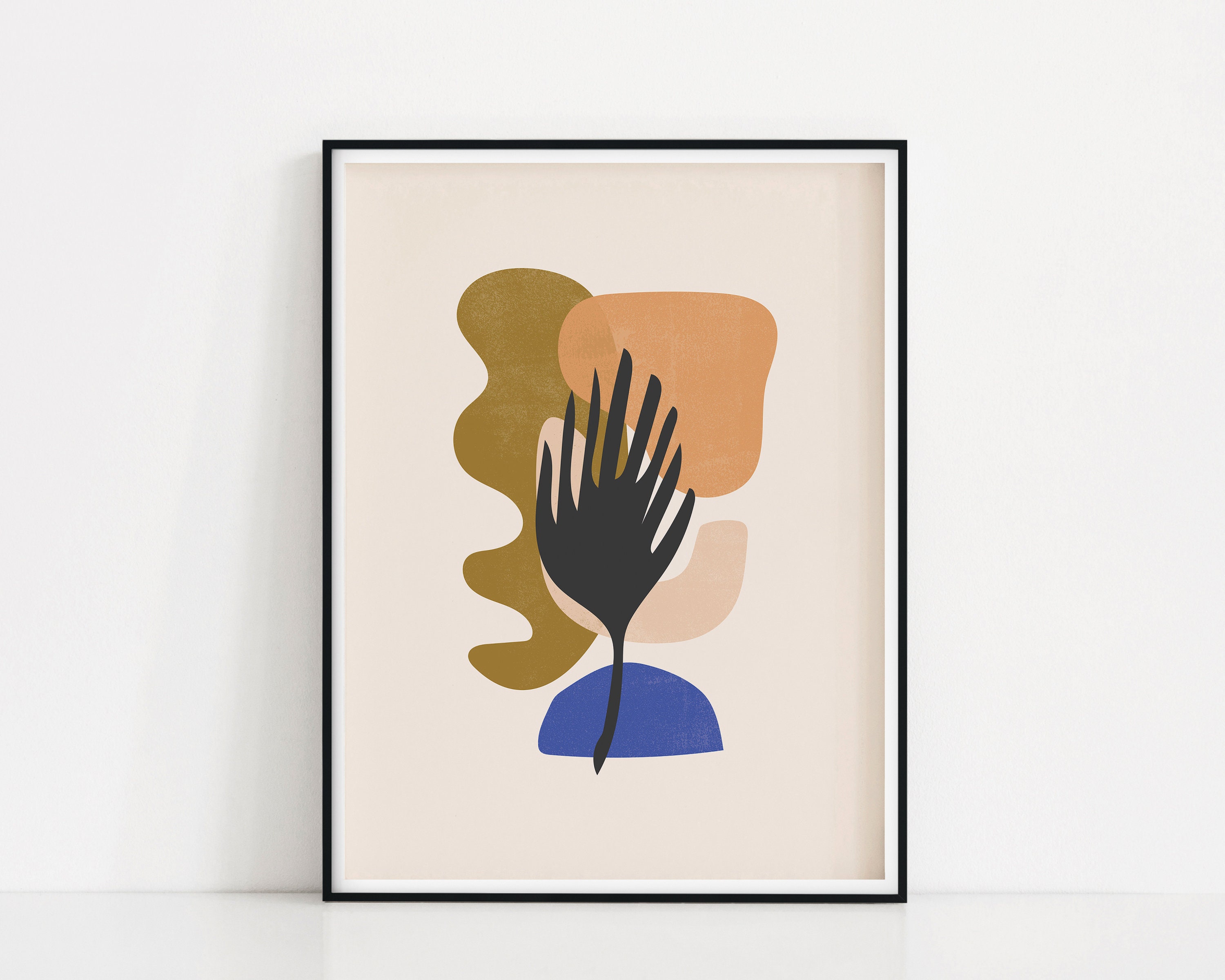 Minimalist Shapes Art Print | Simple Color Blocking Poster | Modern ...