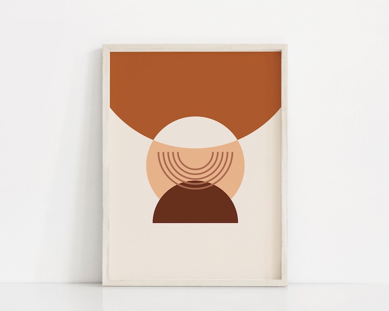 Neutral Abstract Art Print Minimal Abstract Shapes Wall - Etsy