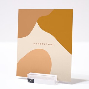 Wanderlust Quote Art Print | Minimal Warm Tone Wall Art | Traveler ...
