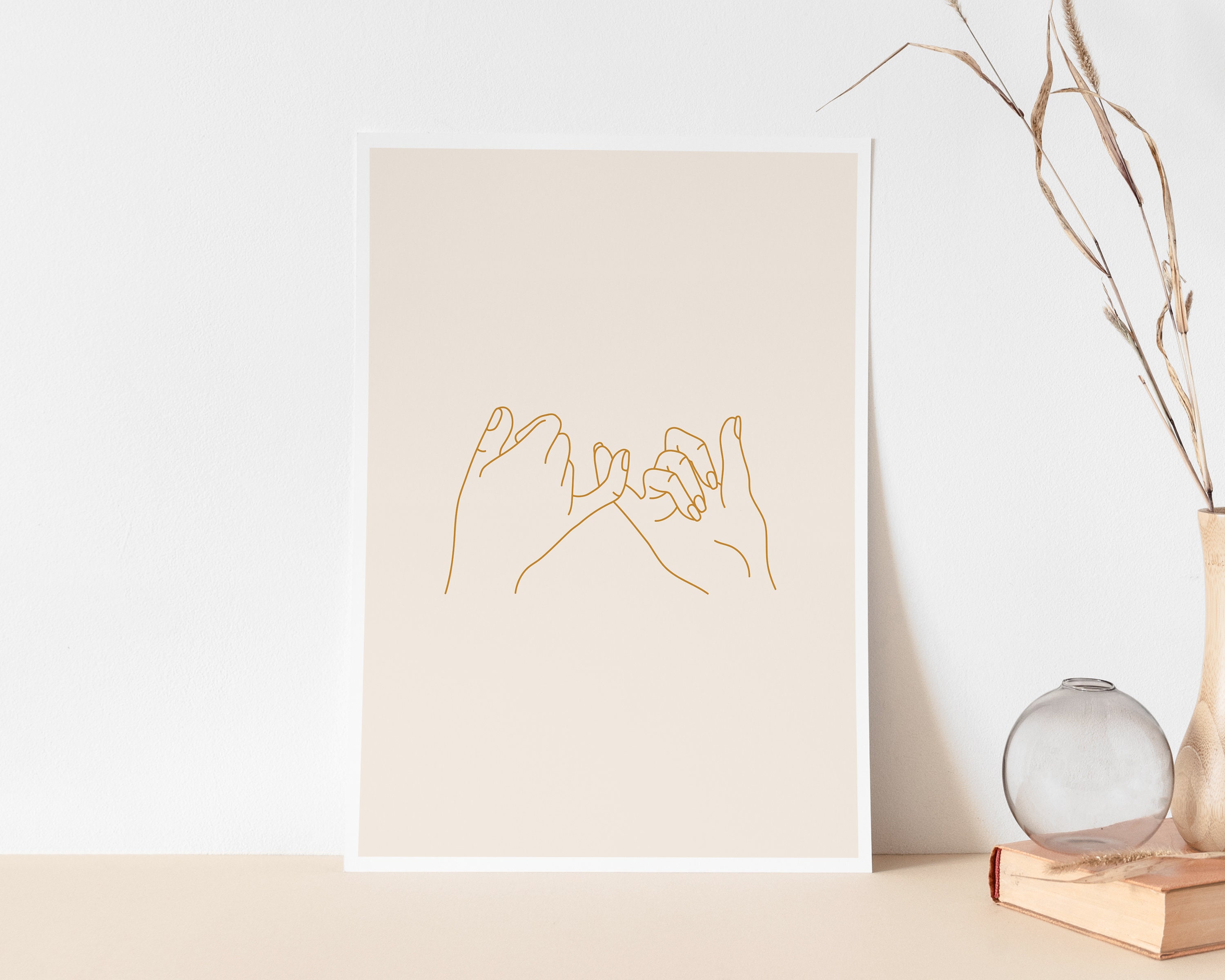 Pinky Swear Art Print Pinky Promise Hands Poster Hands | Etsy