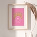 Happy Smiley Face Art Print | Groovy Happiness Poster | 70s Wavy Font ...