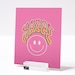Happy Smiley Face Art Print Groovy Happiness Poster 70s - Etsy
