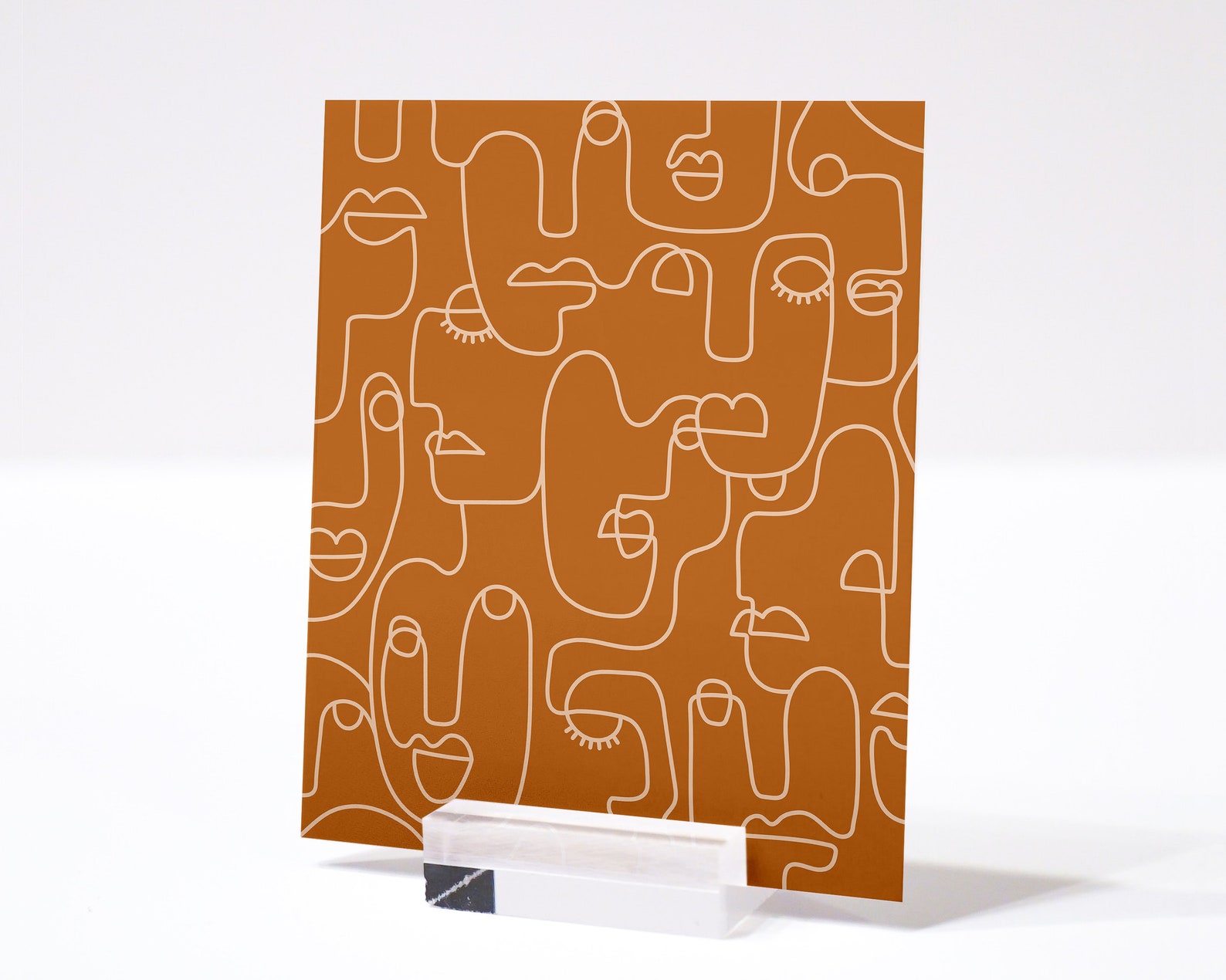 Connected Line Faces Art Print Human Faces Line Art - Etsy