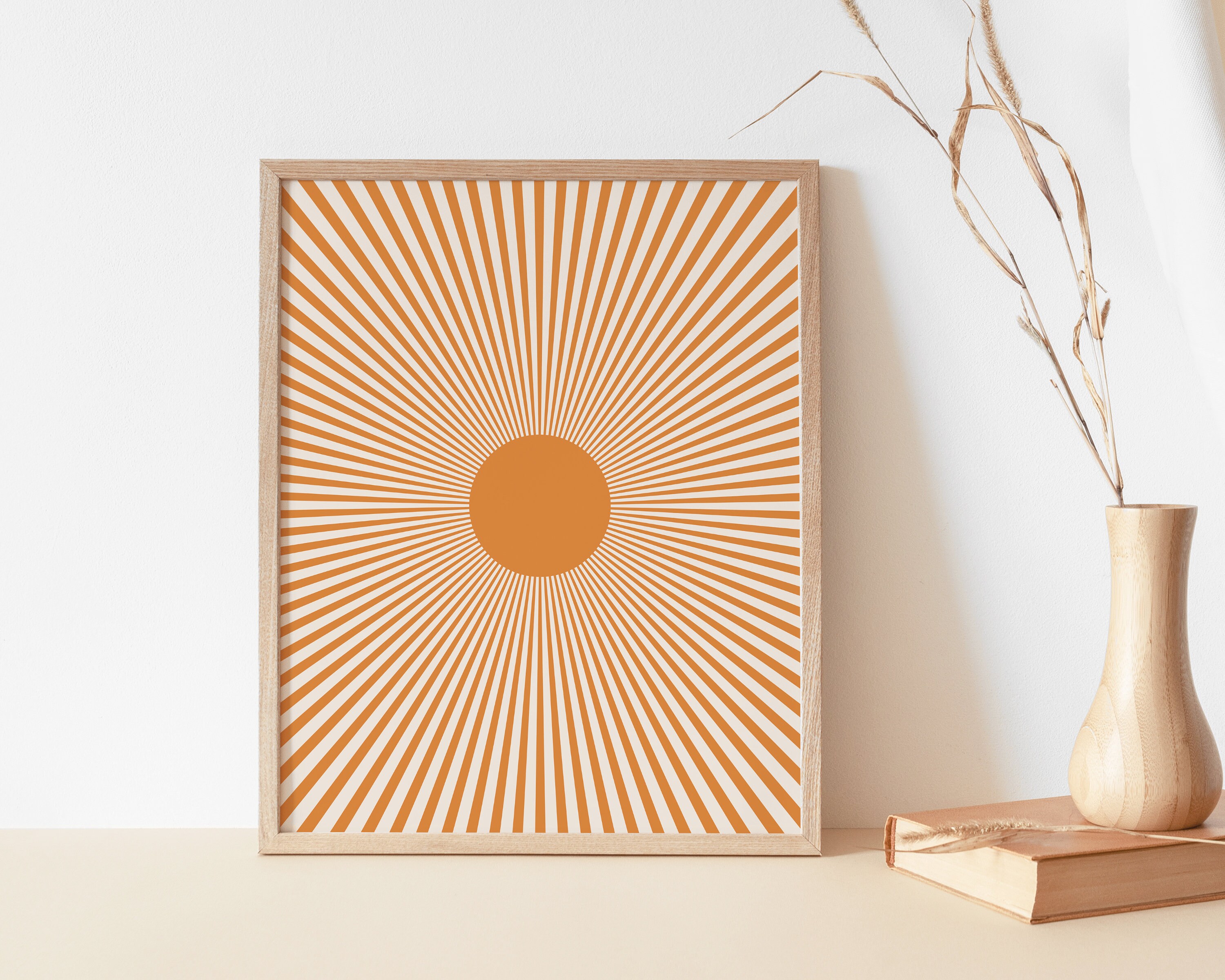 Bright Sun Art Print Abstract Sun Rays Wall Print | Etsy
