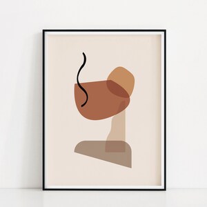 Warm Color Art Set of 3 Prints | Geometric Shapes Gallery Wall Bundle ...