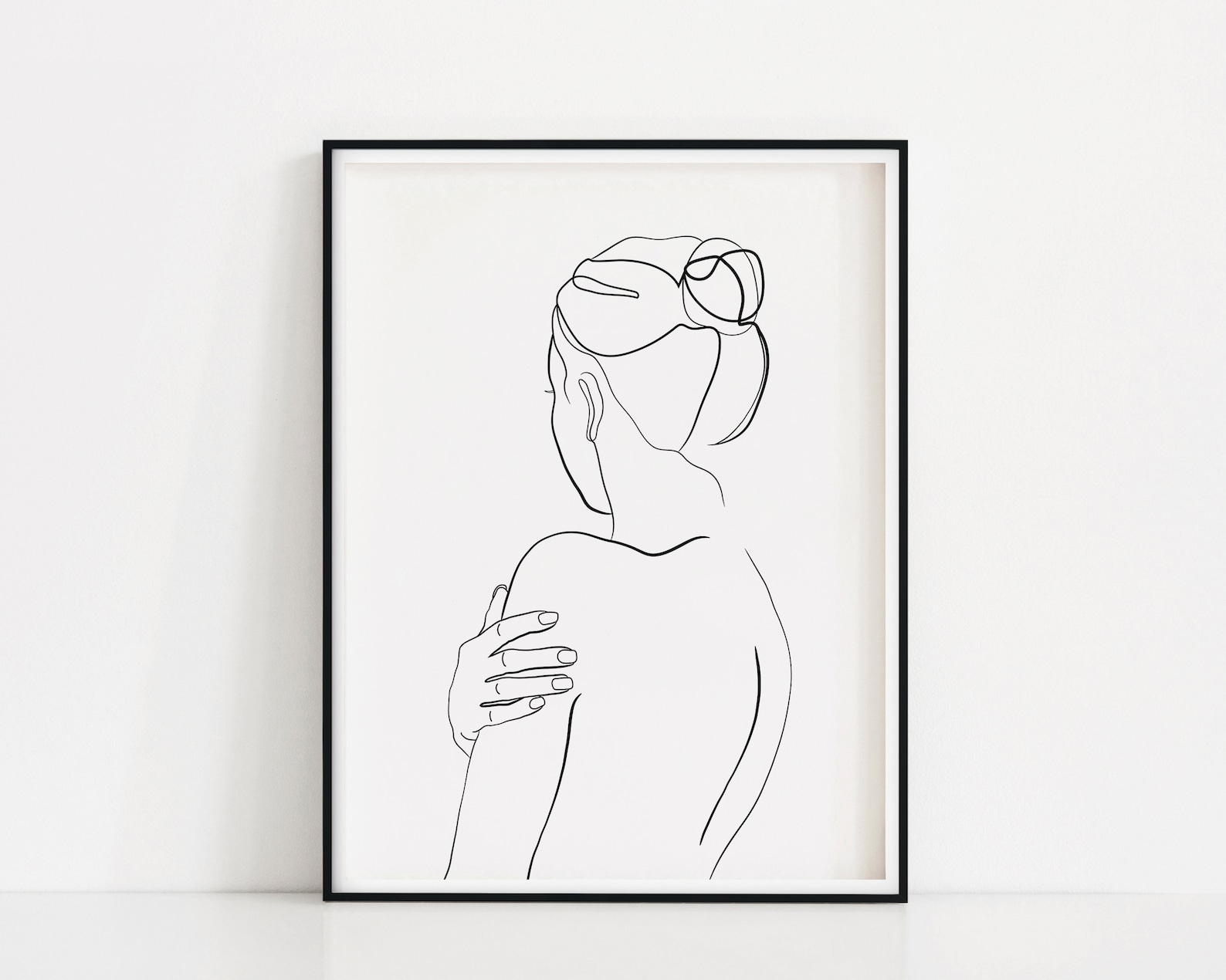 Black Line Woman Art Print Female Figure Wall Art Woman | Etsy