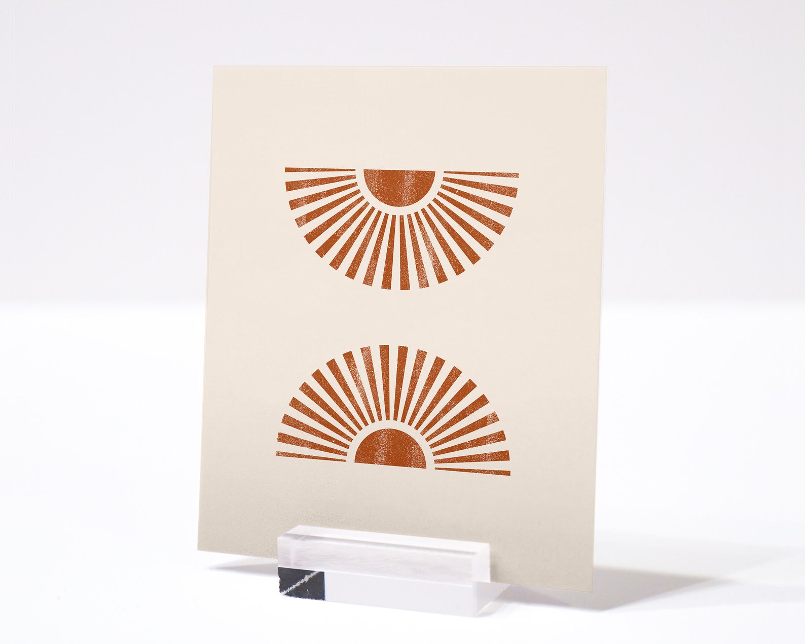 Abstract Sun Rays Art Print Minimalist Poster Mid Century - Etsy