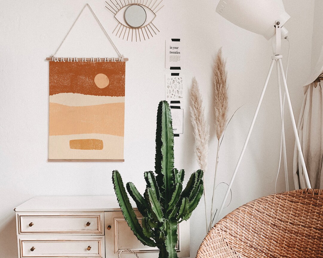 Abstract Desert Art Print | Desert Sun Wall Art | Modern Desert Poster ...