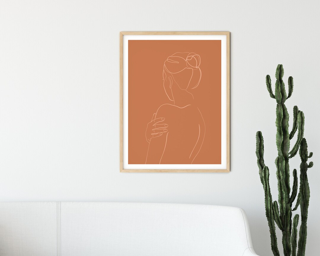 Fine Line Female Art Print | Simple Line Artwork | Woman Illustration ...