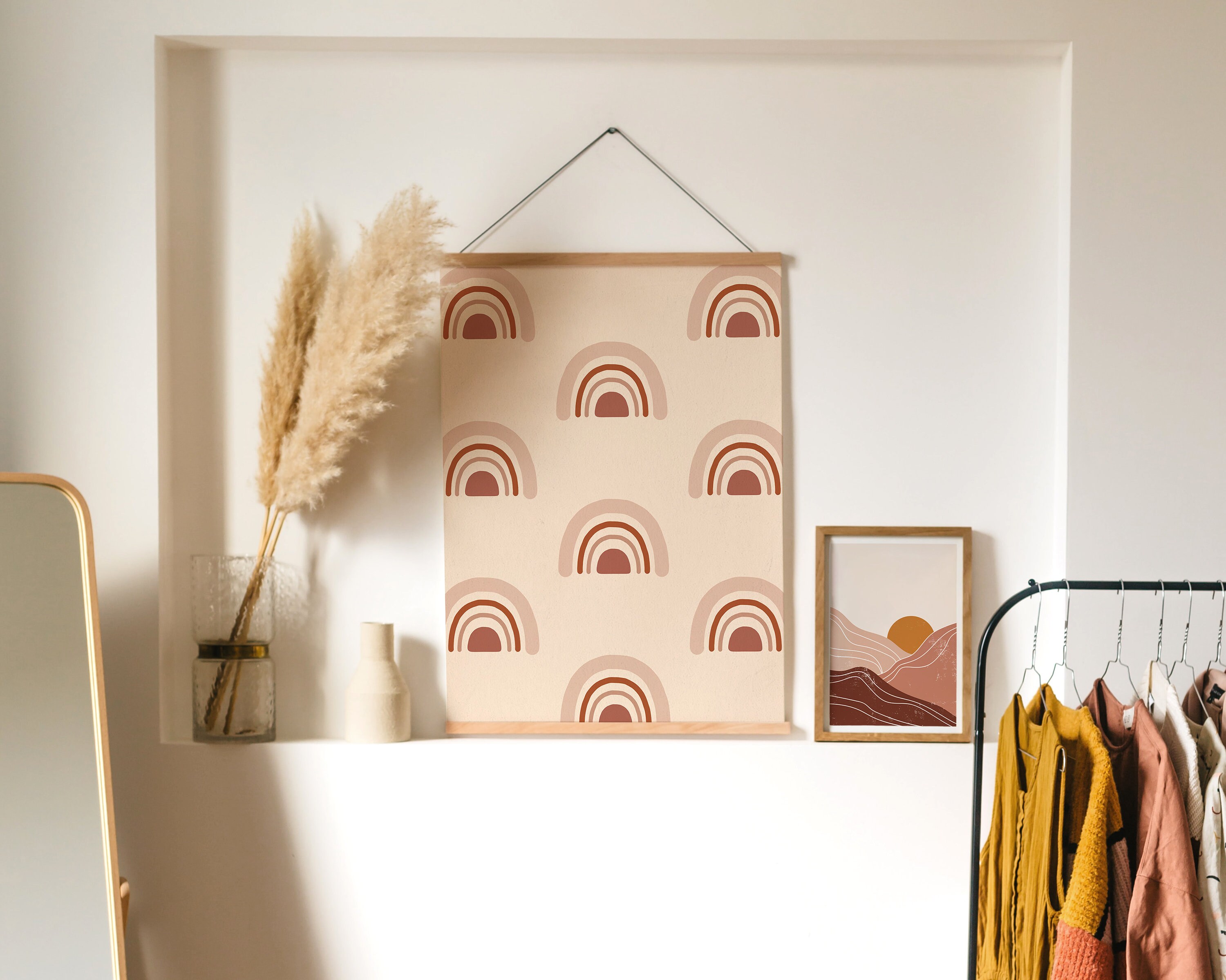 Repeating Rainbow Art Print Rainbow Pattern Printable | Etsy