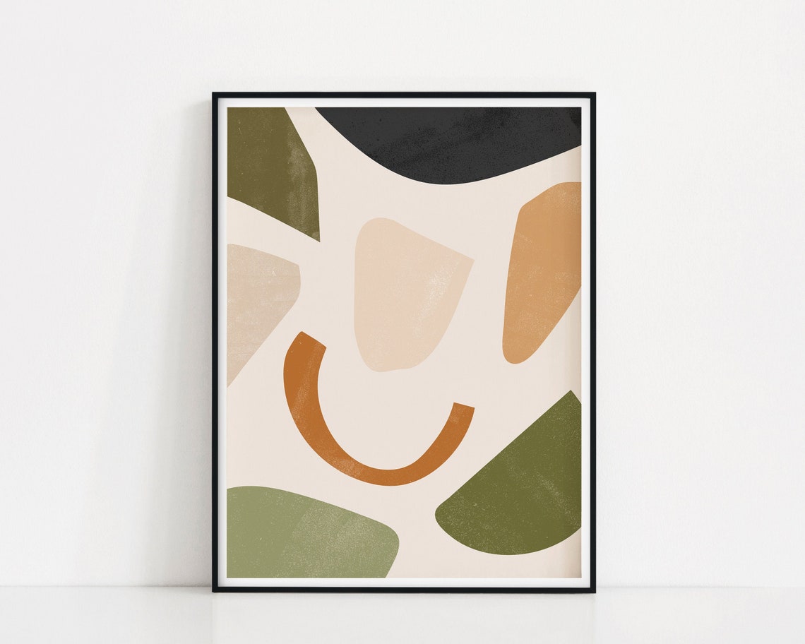 Abstract Pebbles Art Print Minimal Mosaic Wall Art - Etsy