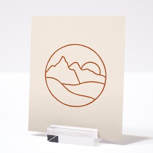 Line Landscape Art Print | Line Drawing Mountains Poster | Minimal ...