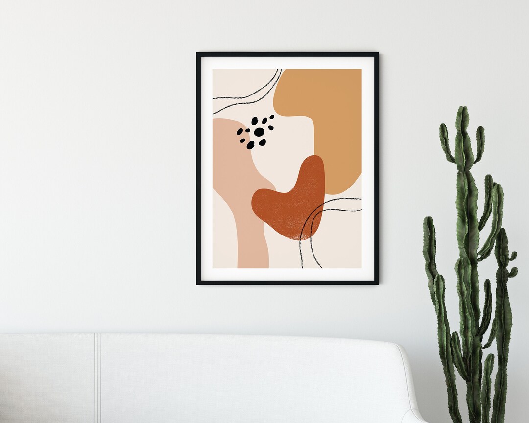 Terra Abstract Shape Art Print Minimalist Earth Tone Poster - Etsy