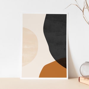 Intersecting Circles Art Print | Large Color Block Semicircles Poster ...