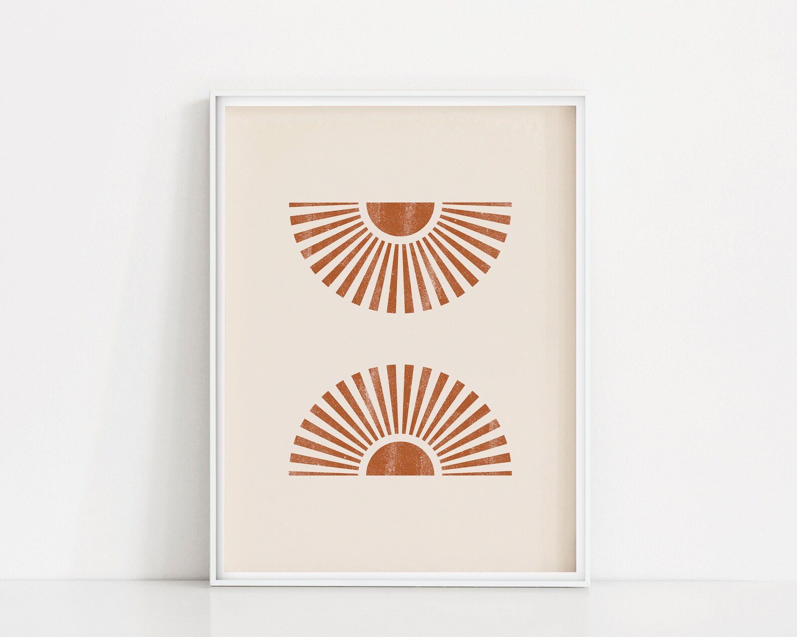 Abstract Sun Rays Art Print Minimalist Poster Mid Century - Etsy