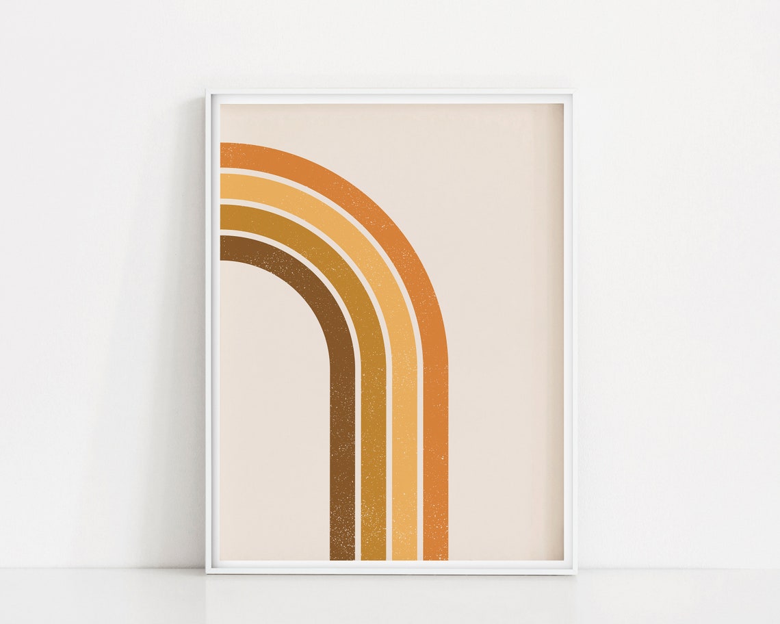 70s Rainbow Art Print Abstract Rainbow Poster 1970s - Etsy