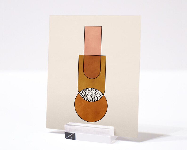 Interlocked Shapes Art Print Abstract Contemporary Art - Etsy