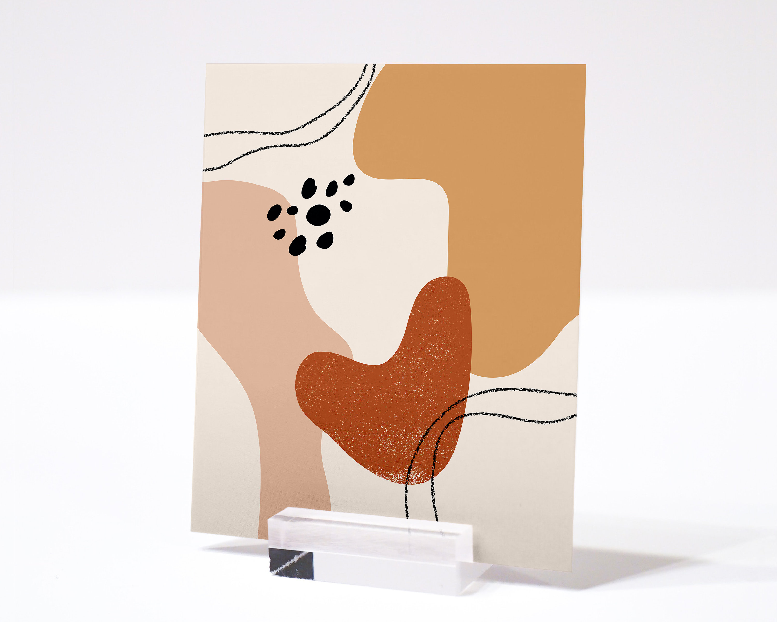 Terra Abstract Shape Art Print Minimalist Earth Tone Poster - Etsy ...